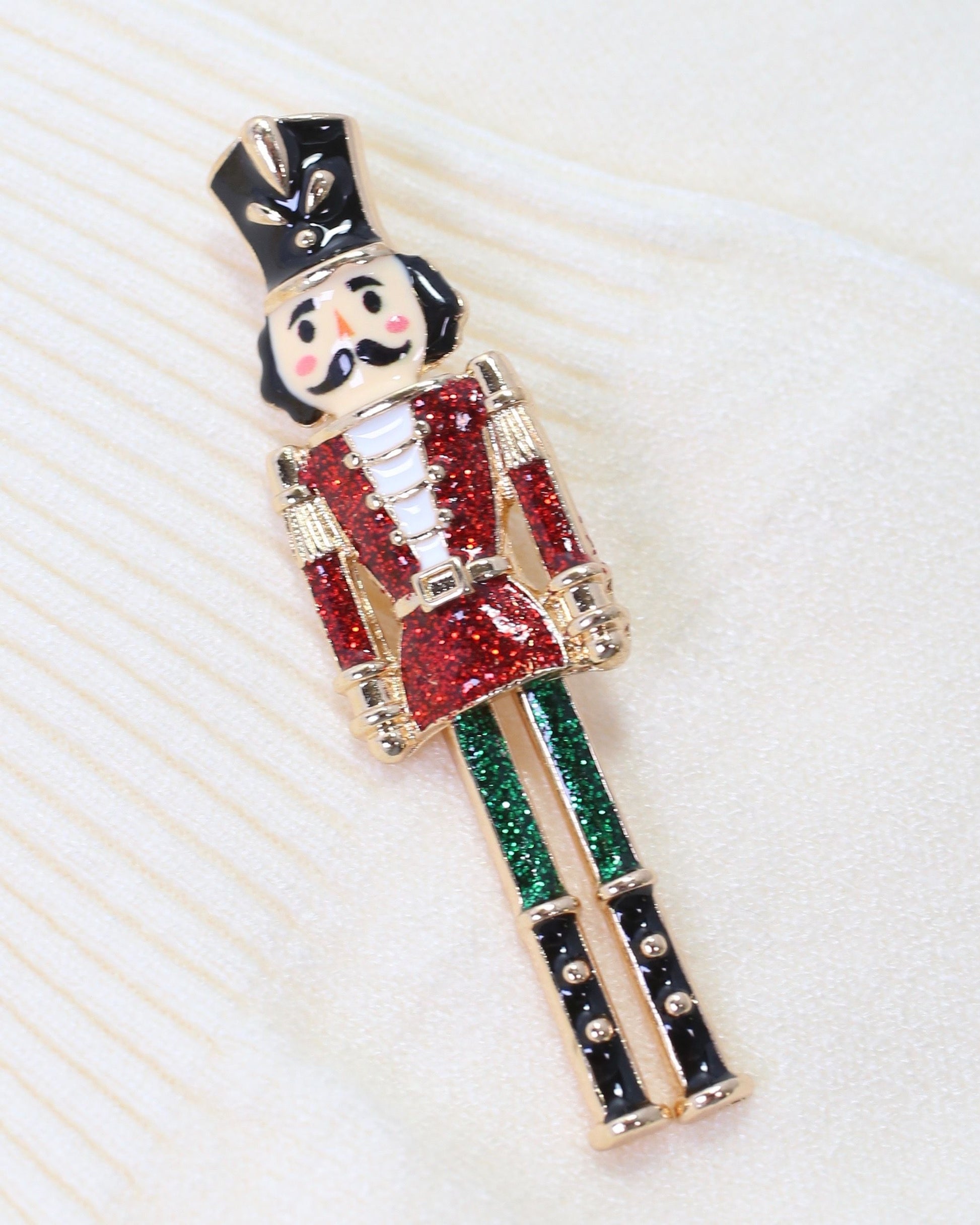 Naughty or Nice Nutcracker Brooch Red – Caroline Hill Wholesale