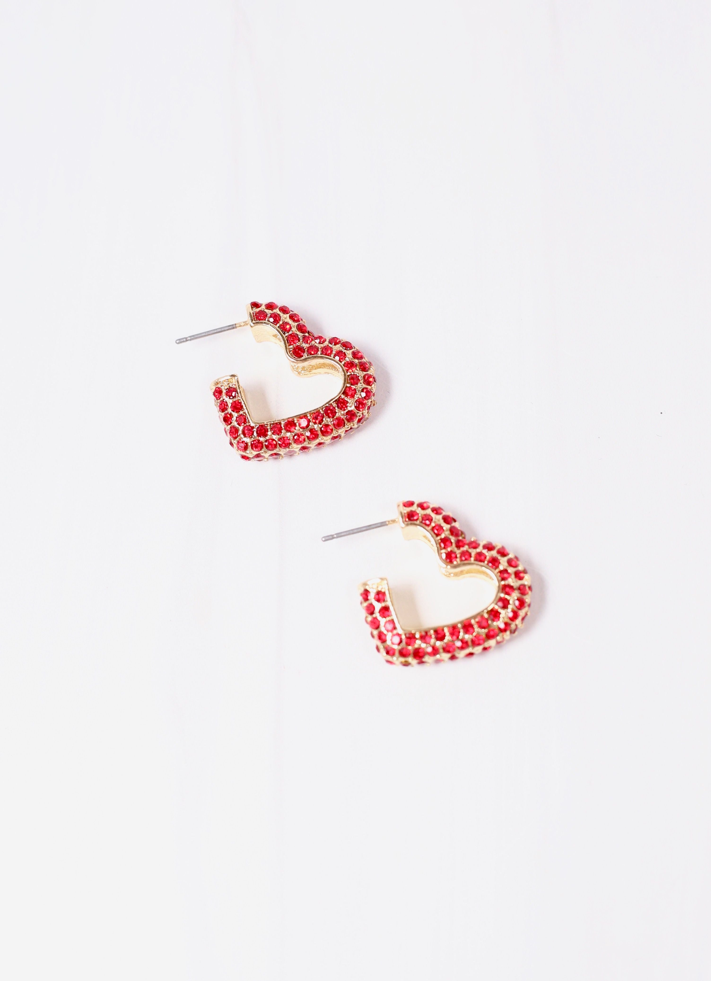 Larkie Heart Hoop Earring RED – Caroline Hill Wholesale