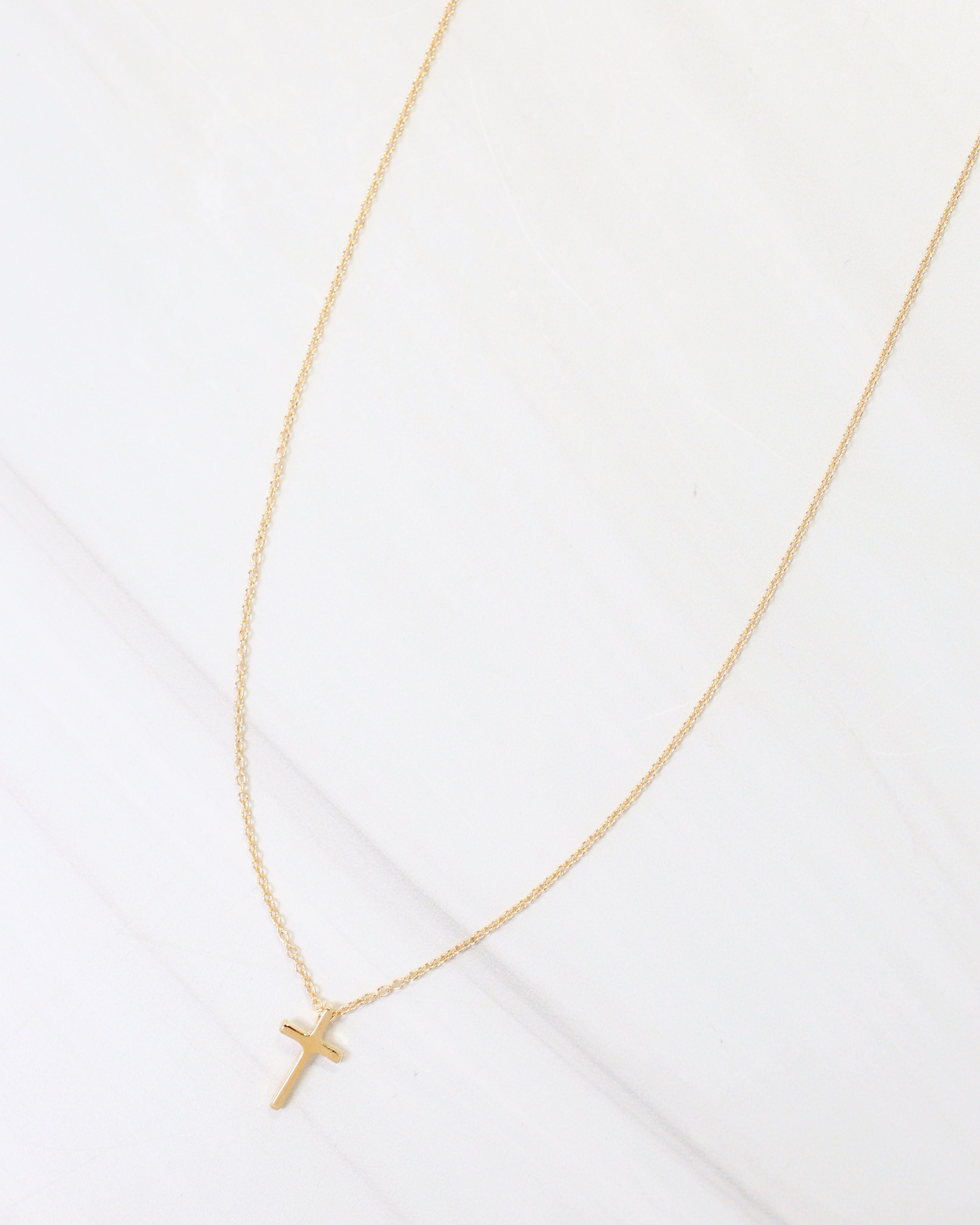 Babylon Cross Necklace WR Gold – Caroline Hill Wholesale