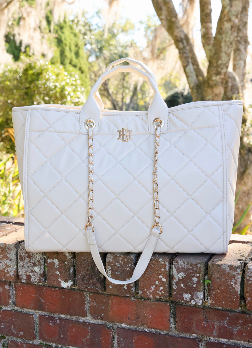 Melissa Tote Bag Cream Quilted LD – Caroline Hill Wholesale