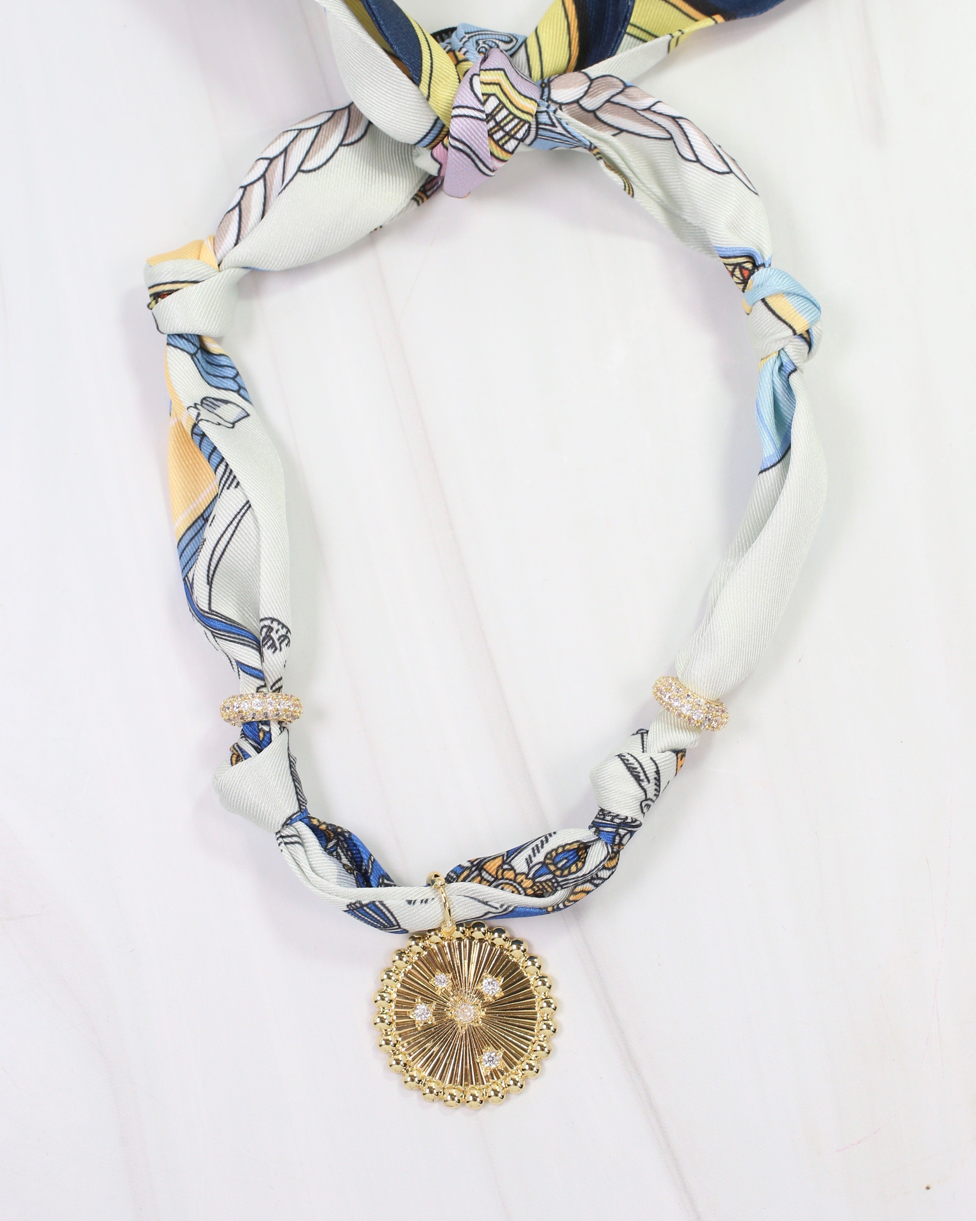 Shannon Scarf Charm Necklace Blue – Caroline Hill Wholesale