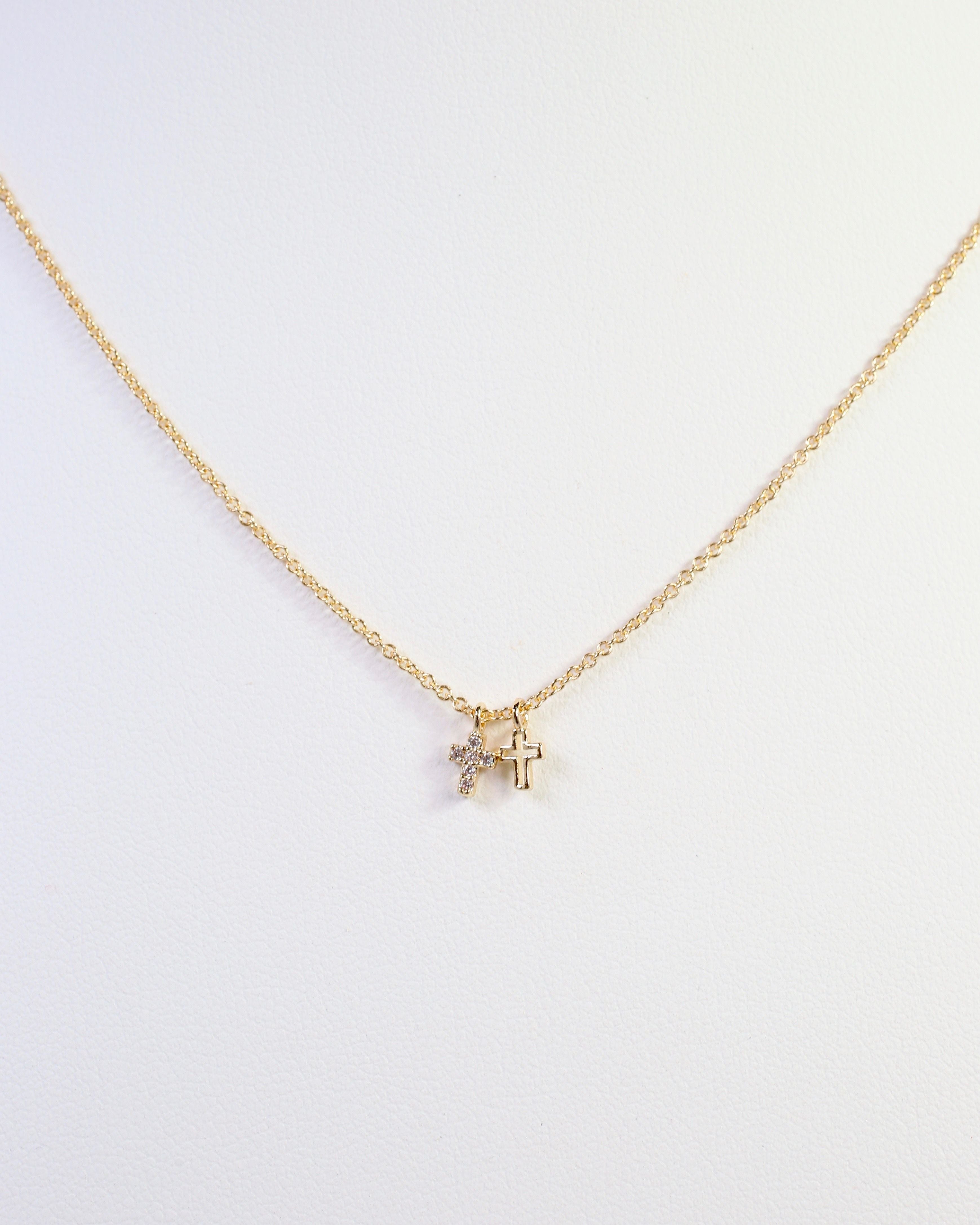 Adrian Cross Necklace Gold – Caroline Hill Wholesale