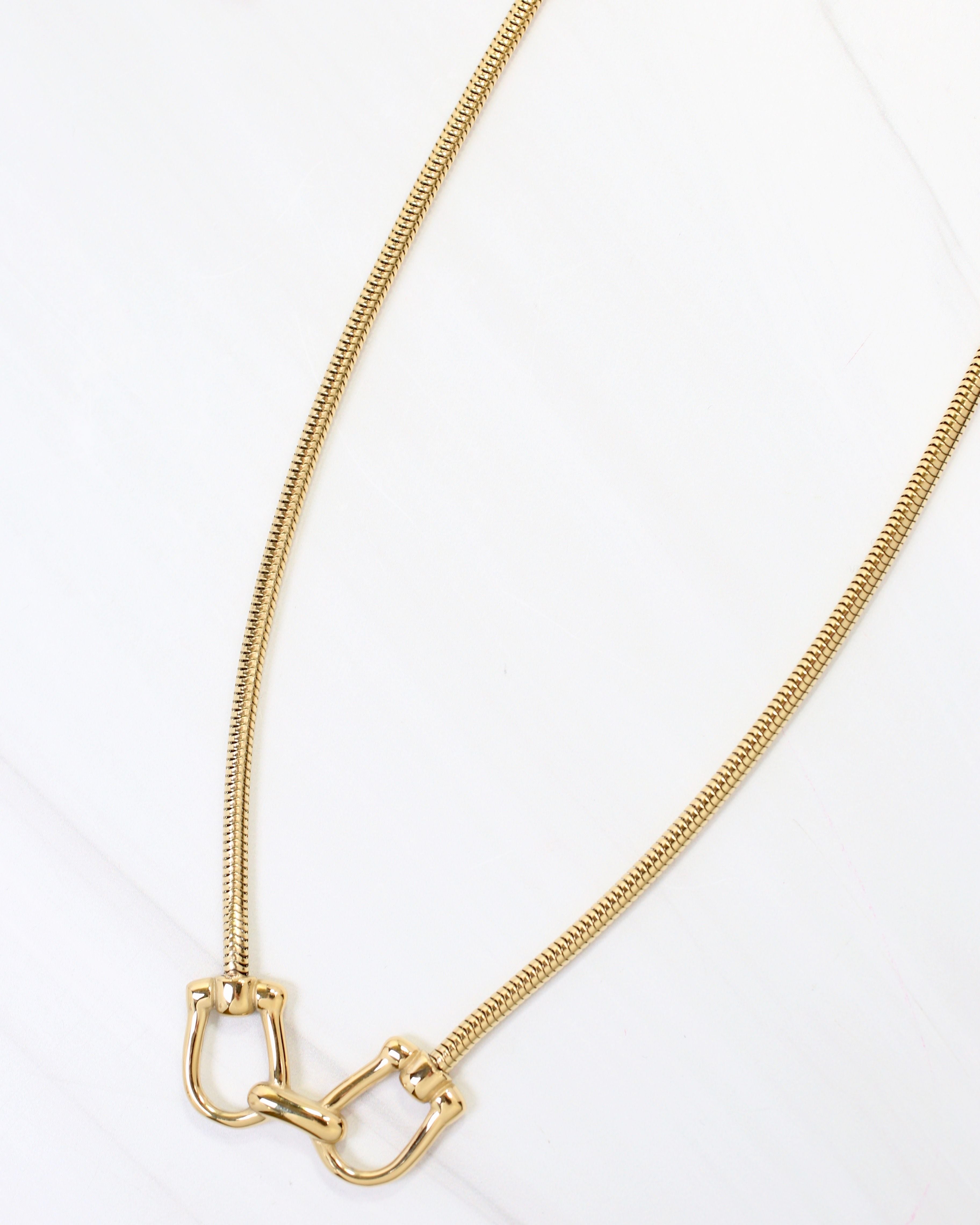 Ludlow Horsebit Necklace Gold – Caroline Hill Wholesale