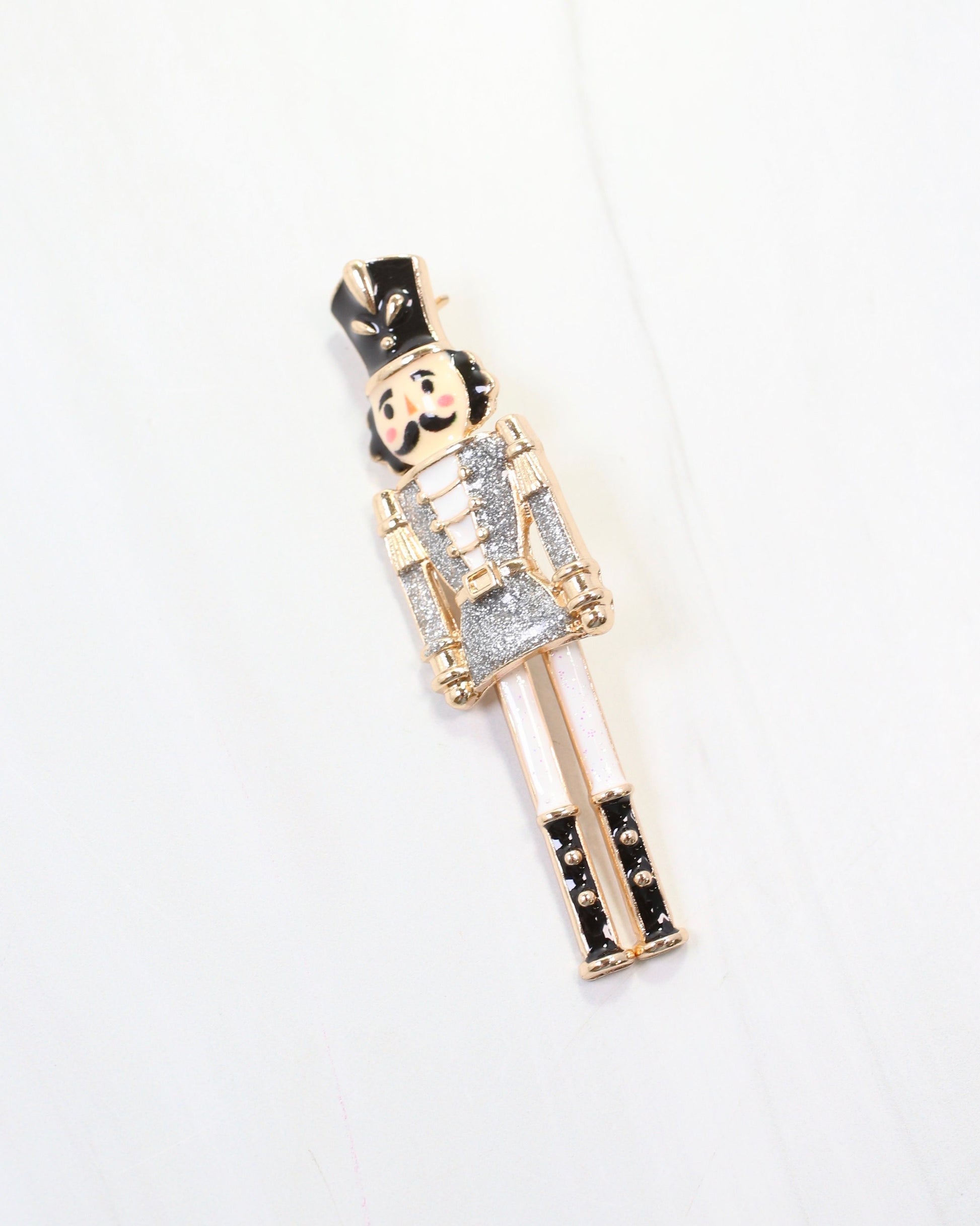 Naughty or Nice Nutcracker Brooch Silver – Caroline Hill Wholesale