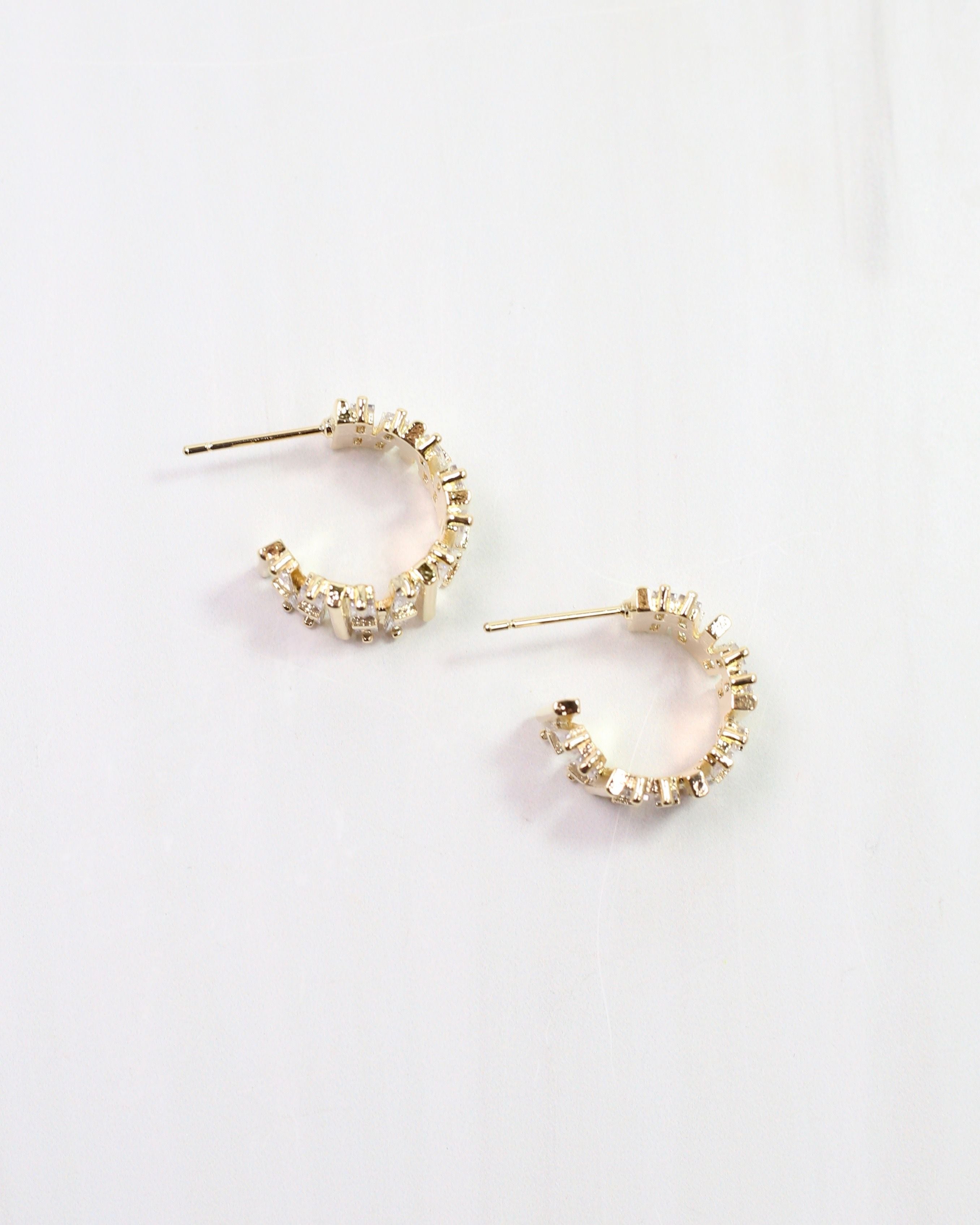 Capri Crystal Hoop Gold – Caroline Hill Wholesale