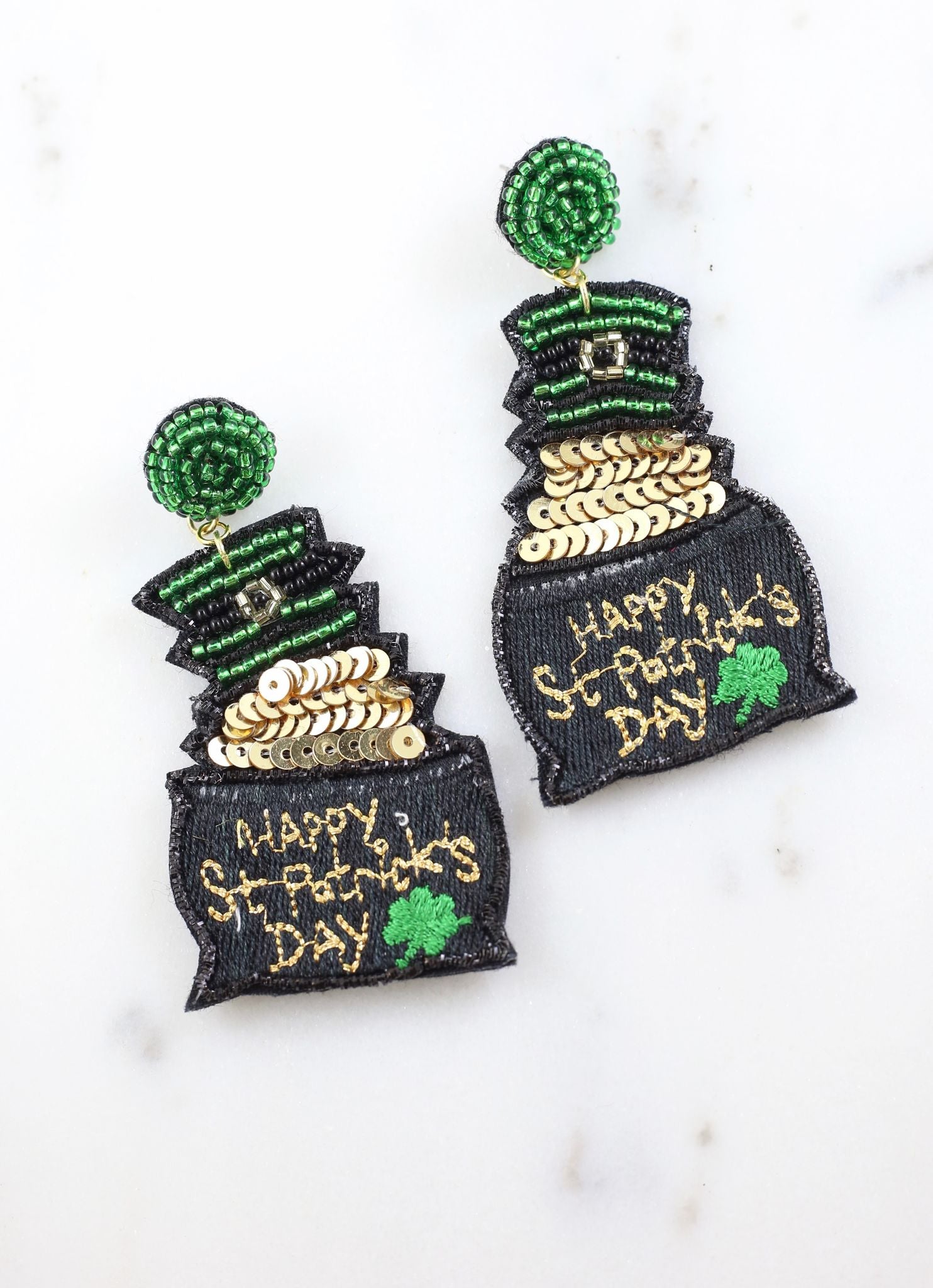 Parade Pot of Gold Earring BLACK – Caroline Hill Wholesale